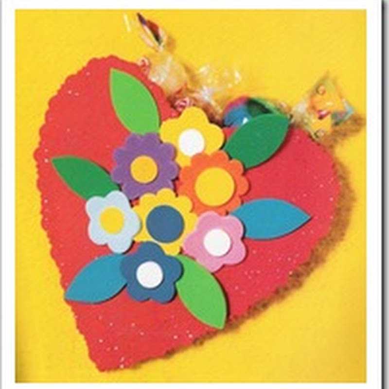 foami: Corazón y flores para el día de la madre - Colorear dibujos ...